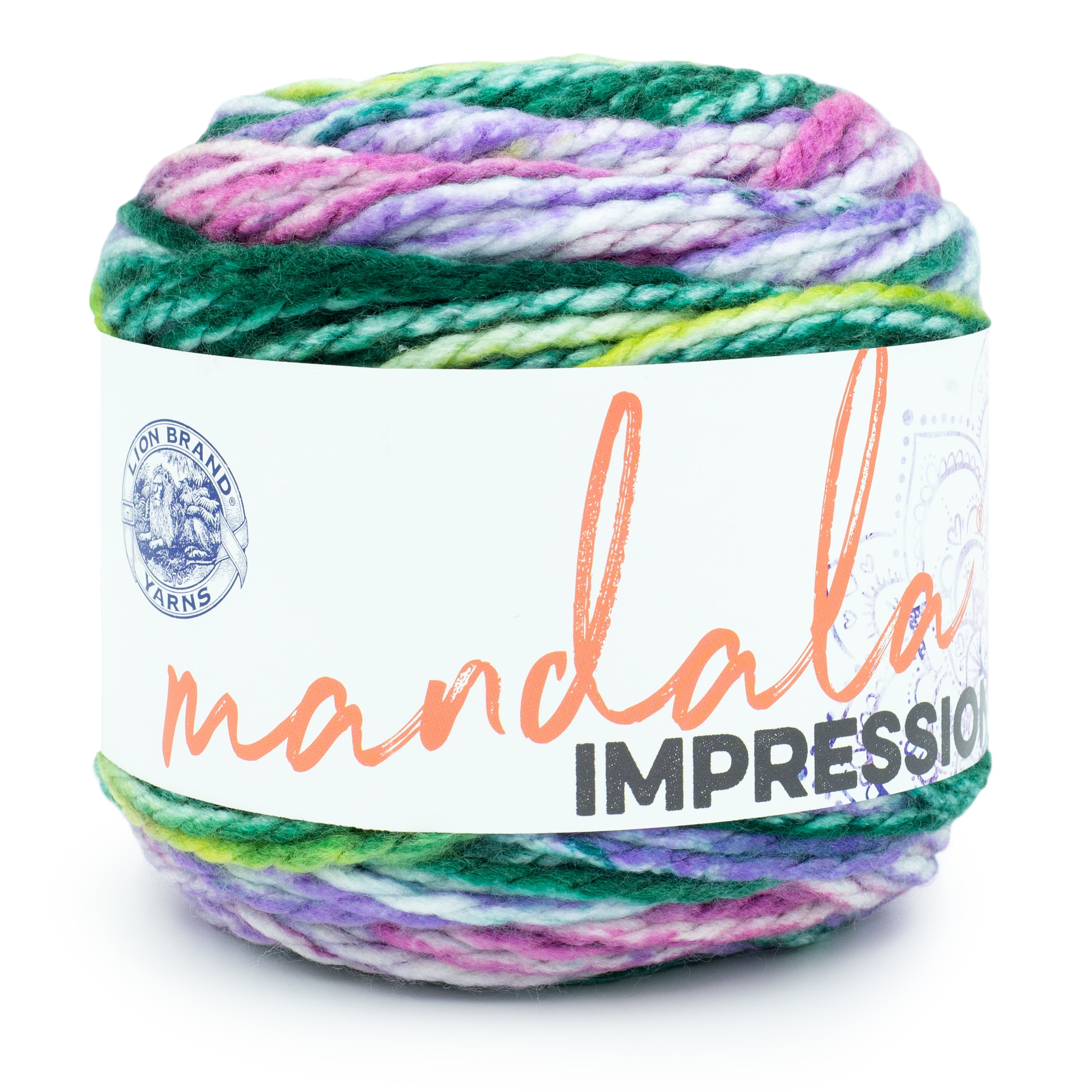 Lion Brand Yarn Mandala Impressions Mermaid Bulky Acrylic Multi-color ...