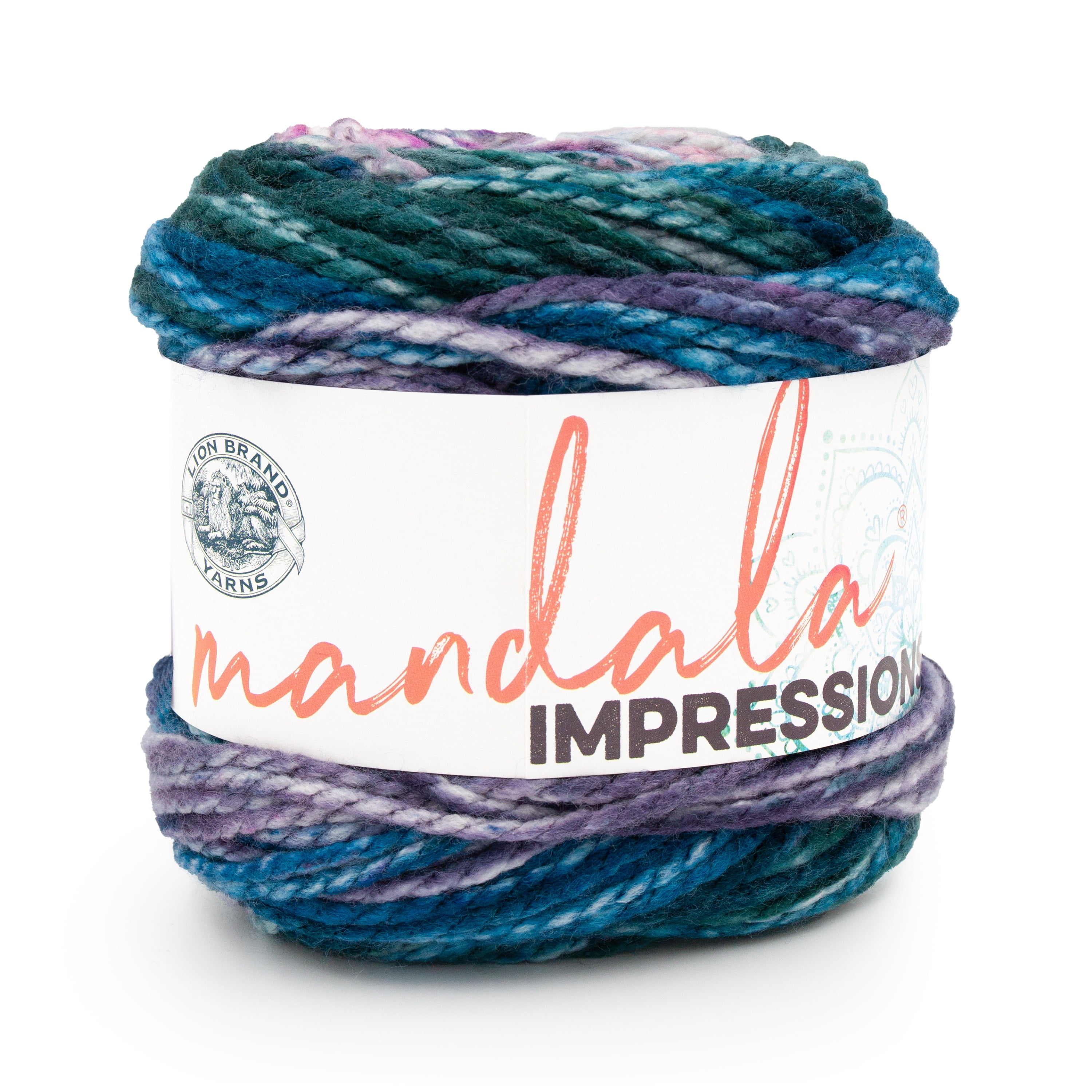 Lion Brand Yarn Mandala Impressions Rain Forest Bulky Acrylic ...