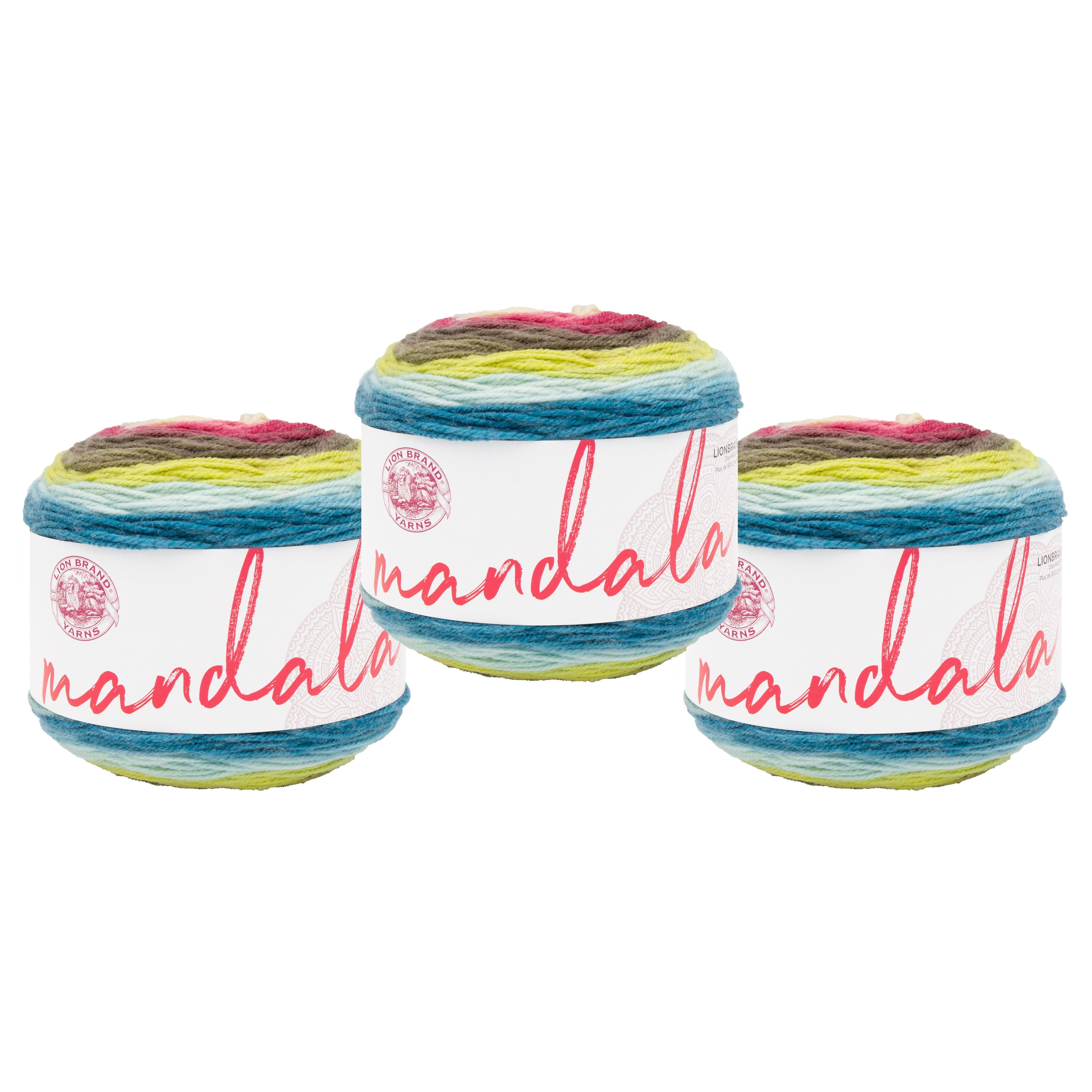 Lion Brand Yarn Mandala Kappa Light Acrylic Yarn 3 Pack - Walmart.com