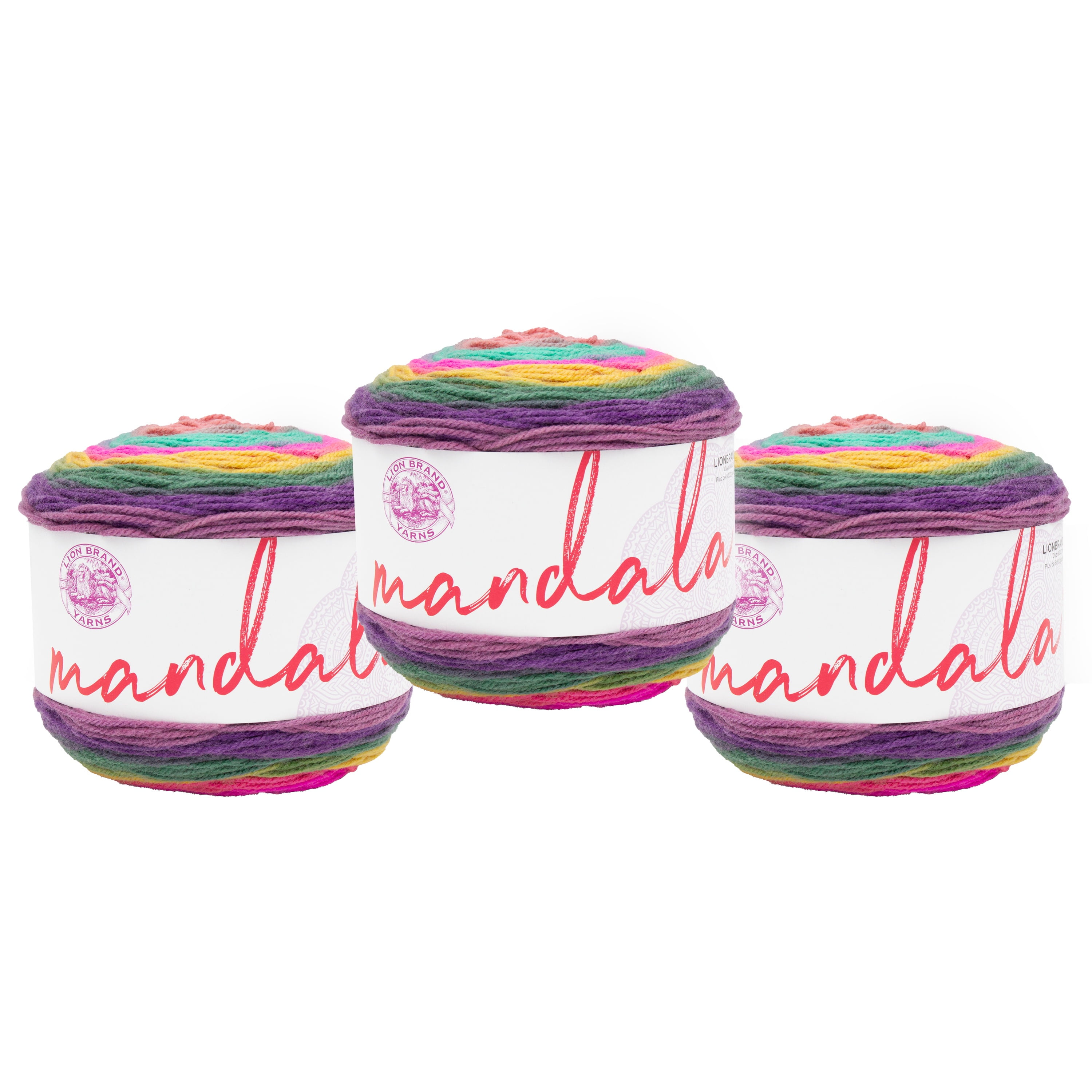 Lion Brand Yarn Mandala Mantis Light Acrylic Yarn 3 Pack - Walmart.com