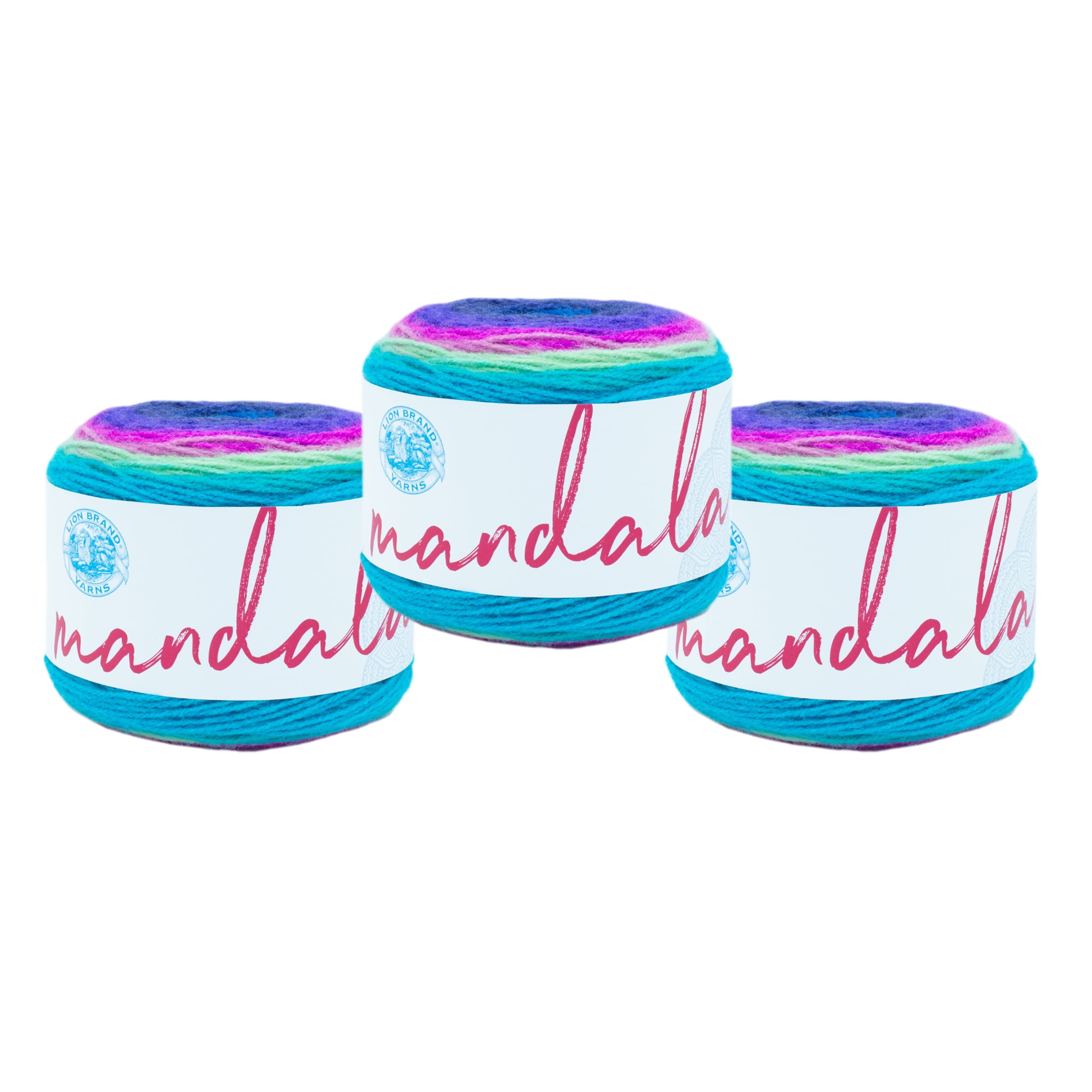 Lion Brand Yarn Mandala Troll Light Acrylic Yarn 3 Pack - Walmart.com