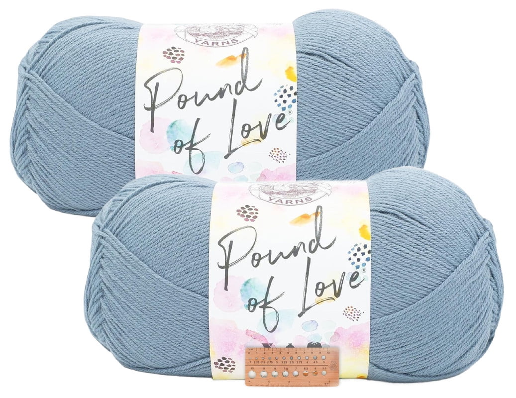 Lion Brand Yarn - Pound of Love - 2 Pack (Cadet) - Walmart.com