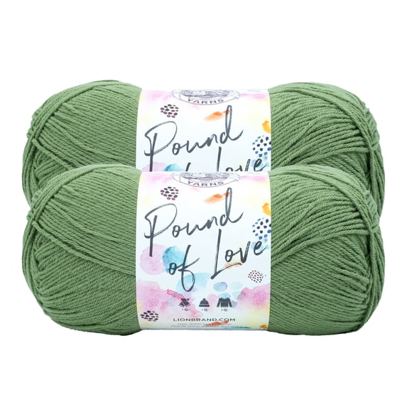 Lion Brand Yarn Pound of Love Olive 550-172T Medium Premium Acrylic ...