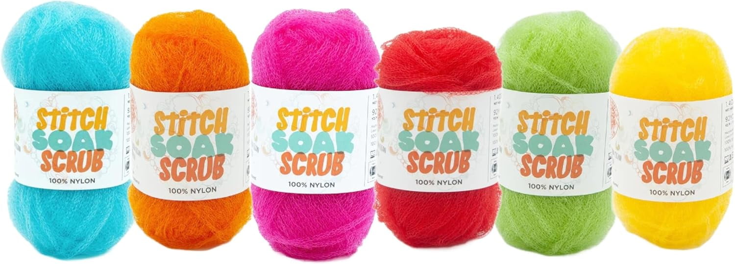 Lion Brand Yarn - Stitch Soak Scrub - 6 Color Assortment (Neon ...