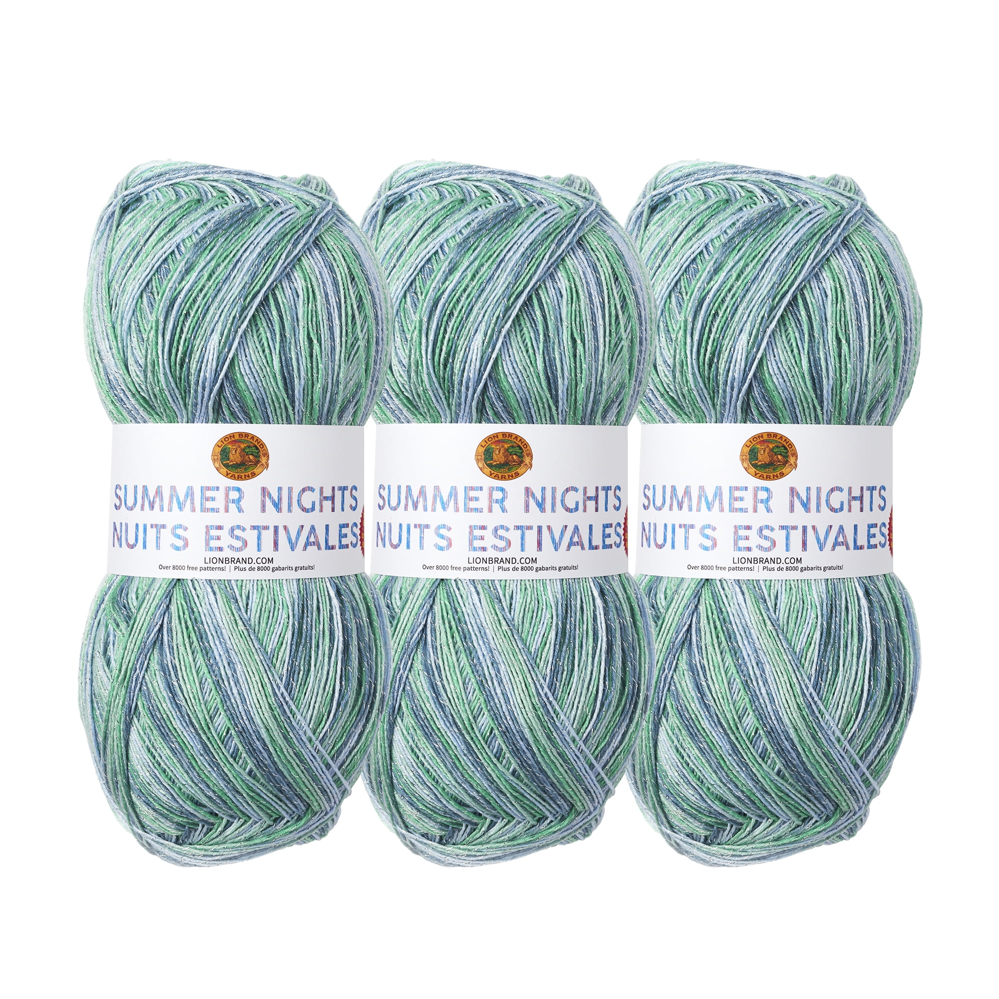 Lion Brand Yarn Summer Nights Bonus Bundle Treasure Island Metallic ...