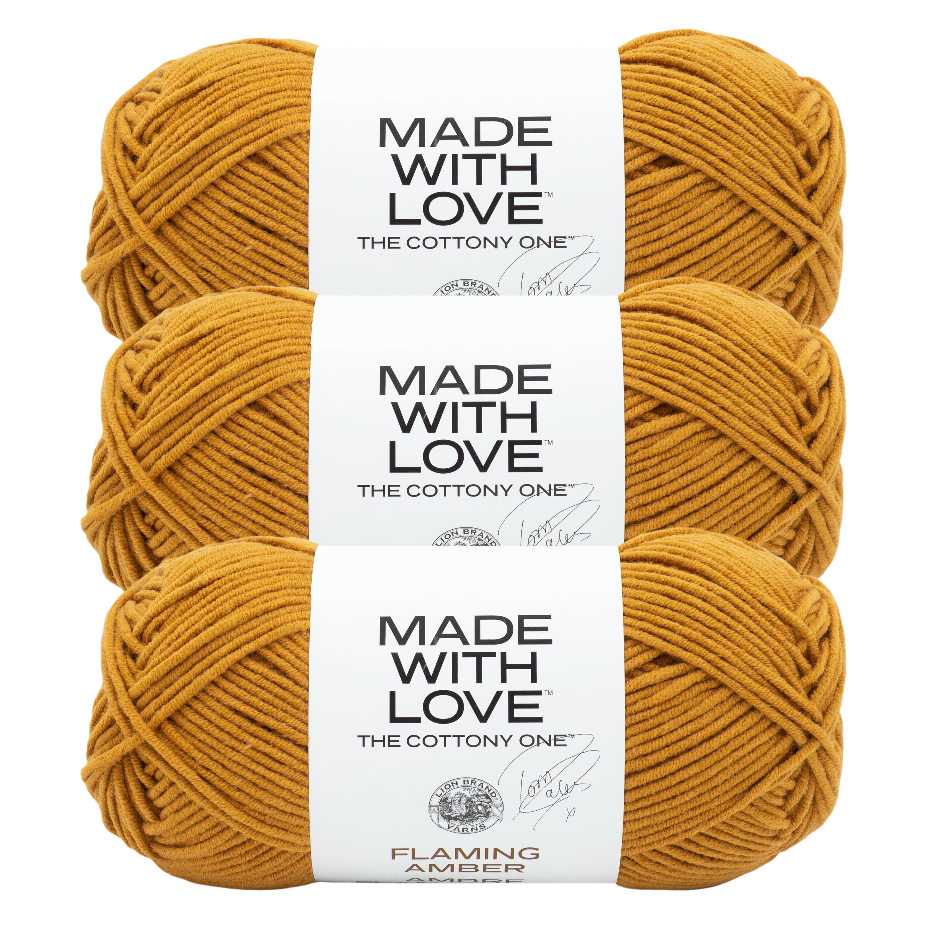 Lion Brand Yarn Tom Daley - The Cottony One Flaming Amber Medium Cotton ...
