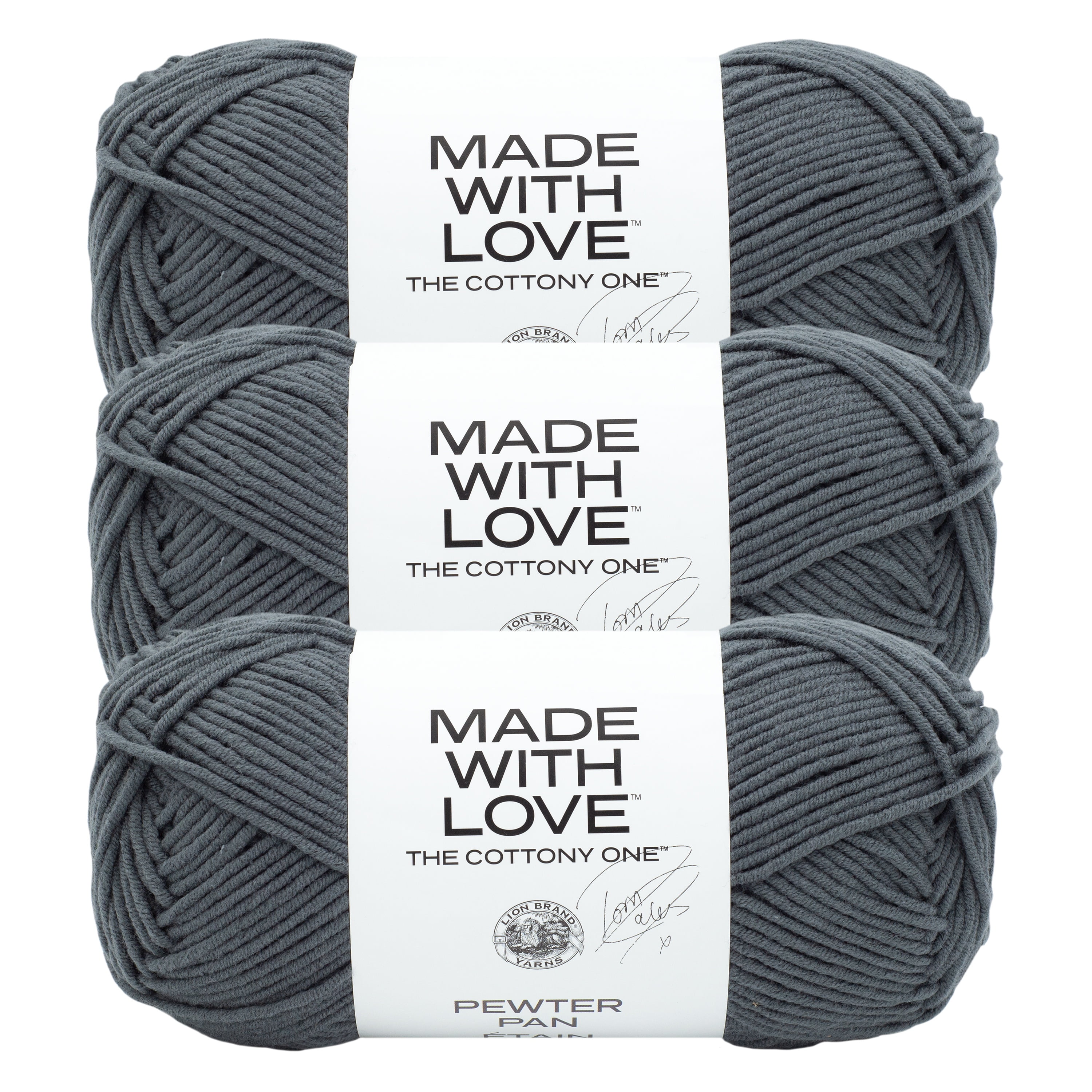 Lion Brand Yarn Tom Daley - The Cottony One Pewter Pan Medium Cotton ...