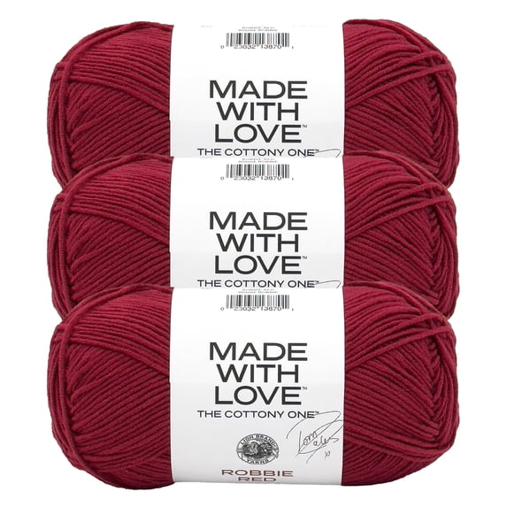 Lion Brand Yarn Tom Daley - The Cottony One Robbie Red Medium Cotton ...