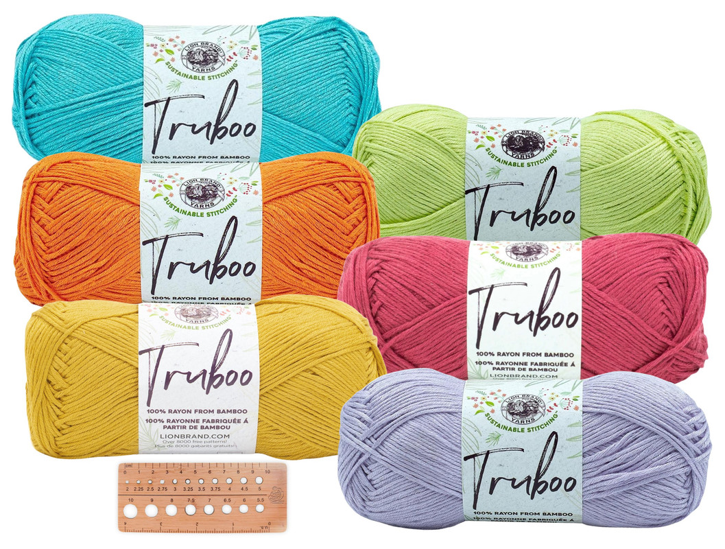Lion Brand Yarn - Truboo - 6 Pack Assortment (Brights) - Walmart.com