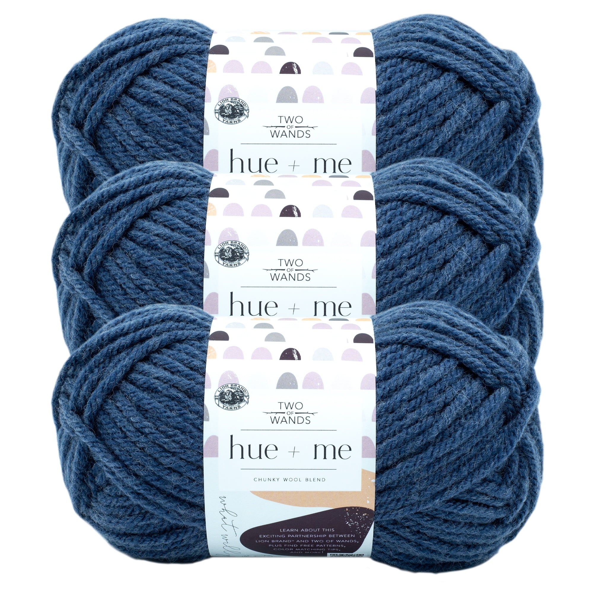 Lion Brand Yarn Hue + Me Magic Hour Bulky Yarn Acrylic, Wool Yarn 3 ...