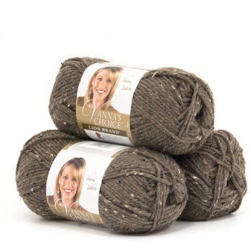 Lion Brand Yarn Vanna's Choice Barley Basic Medium Acrylic Brown Yarn 3 ...