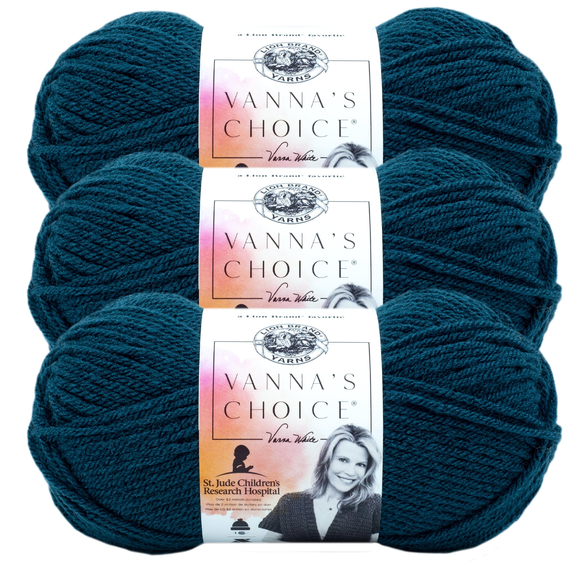 Lion Brand Yarn Vanna's Choice Orion Blue Basic Medium Acrylic Blue ...