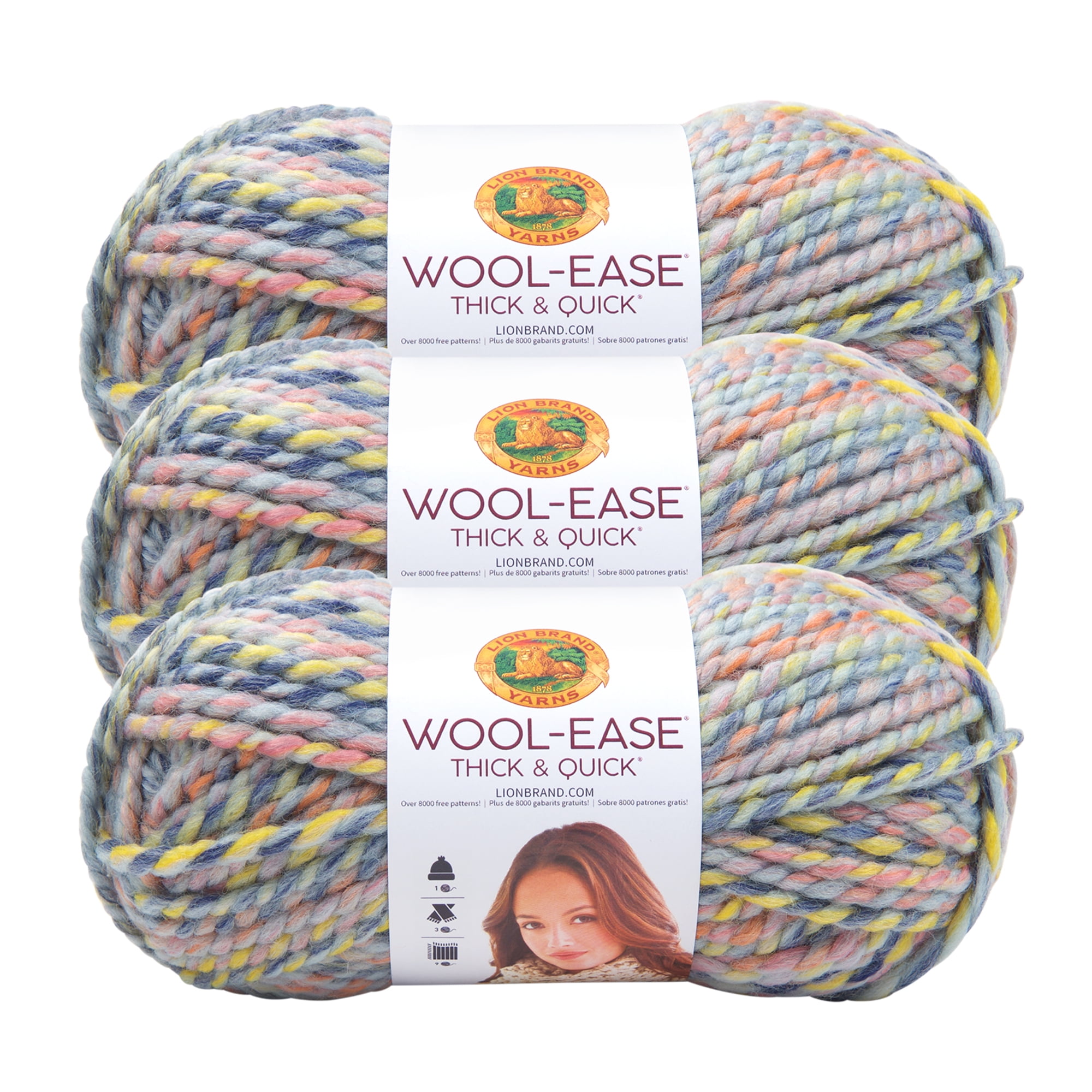 Lion Brand Yarn Wool-Ease Thick and Quick Dreamcatcher Classic Super ...