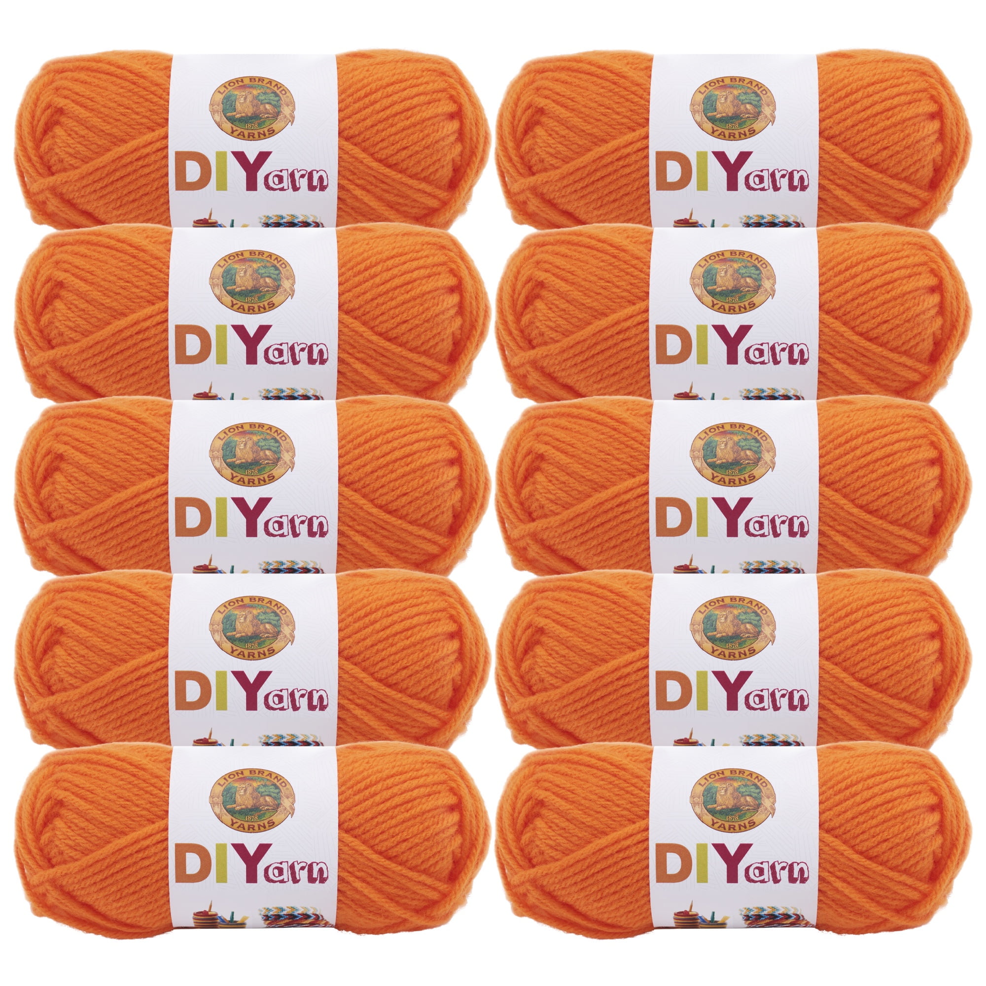 Lion Brand DIYarn Orange Yarn, 1 Each - Walmart.com