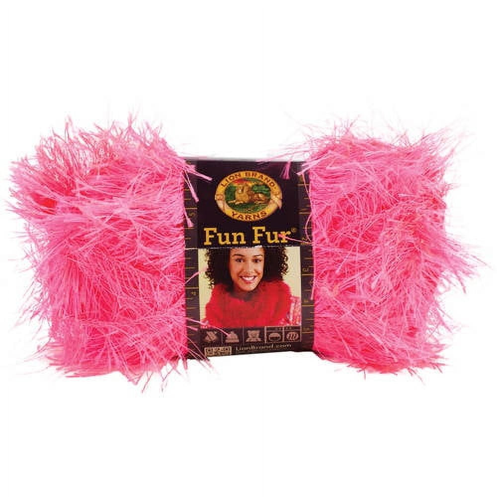 Lion Brand Yarns Polyester Fun Fur Yarn, 1 Each - Walmart.com