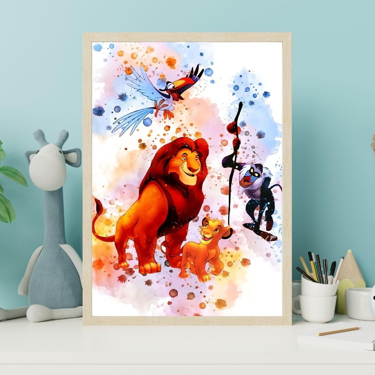 Lion Canvas Poster Wall Decoration for Baby Child's Room, Girl or Boy ...