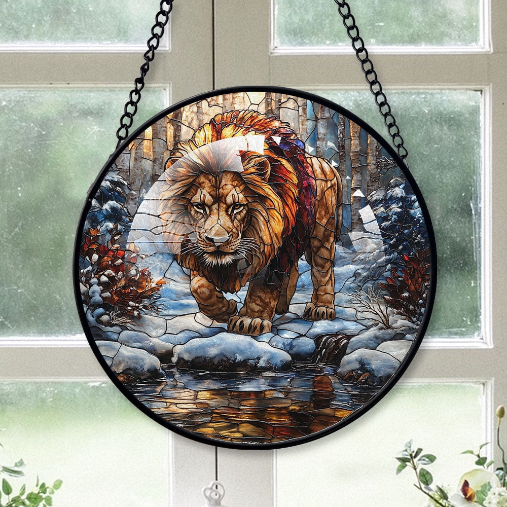 Lion Christmas Ornament, Lion Stained Glass Window Hangings, Lion ...