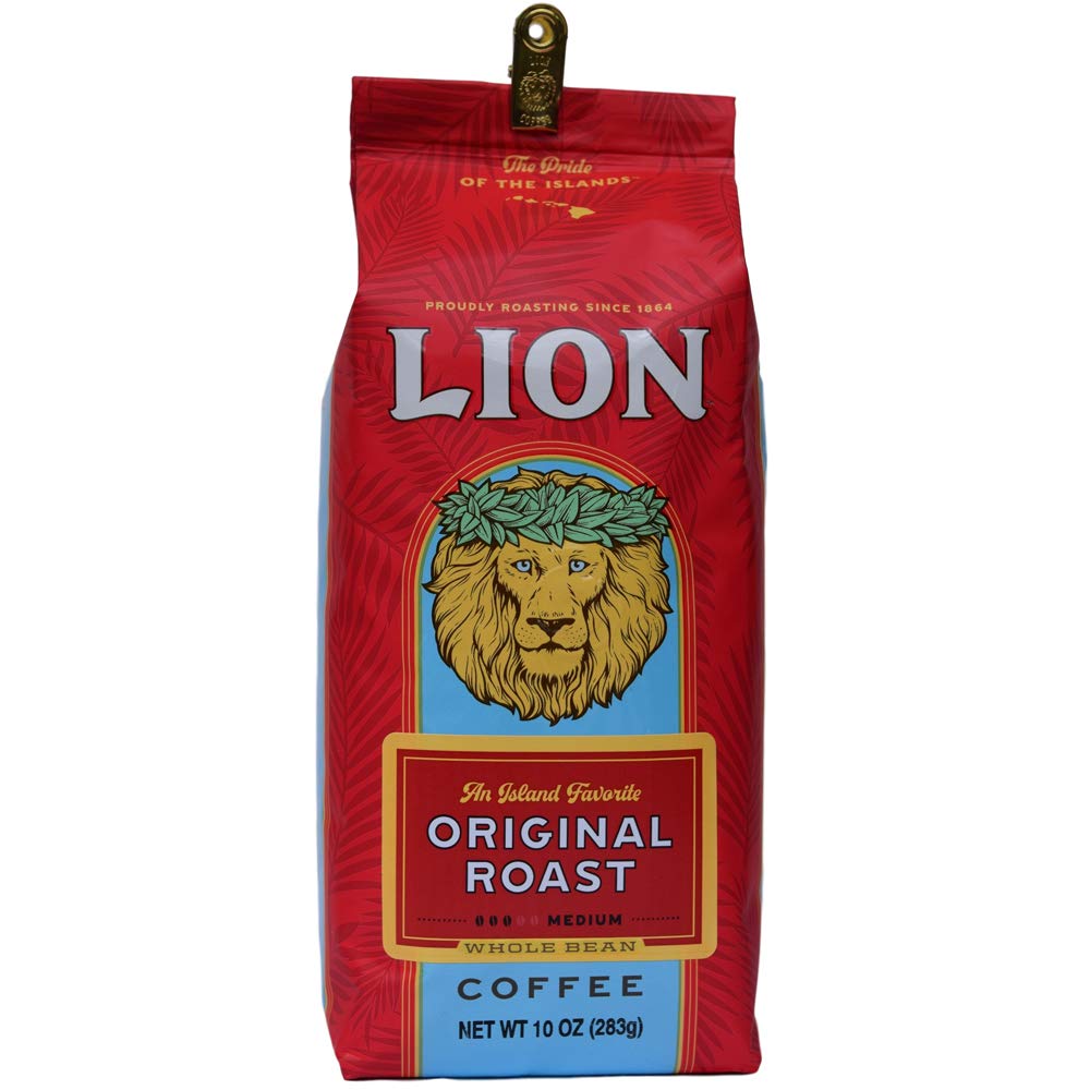 Lion Coffee Classic Original Whole Bean Coffee, Medium Roast, A Taste ...