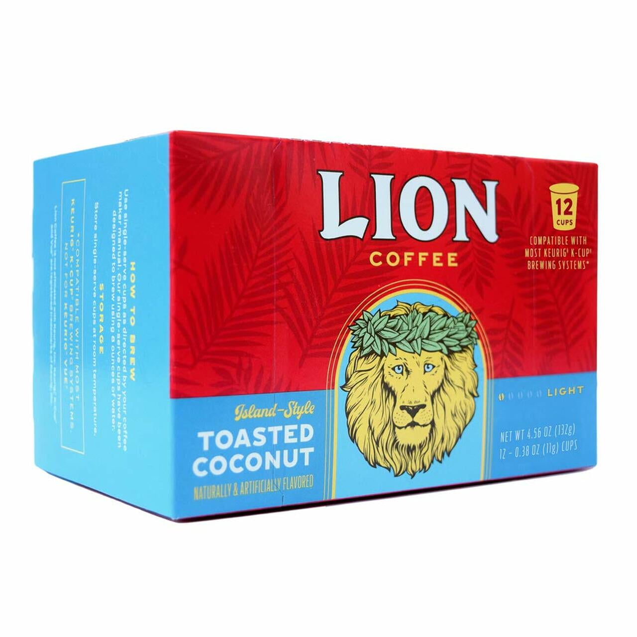 Lion Coffee, Single Server Toasted Coconut 12 Pk - Walmart.com