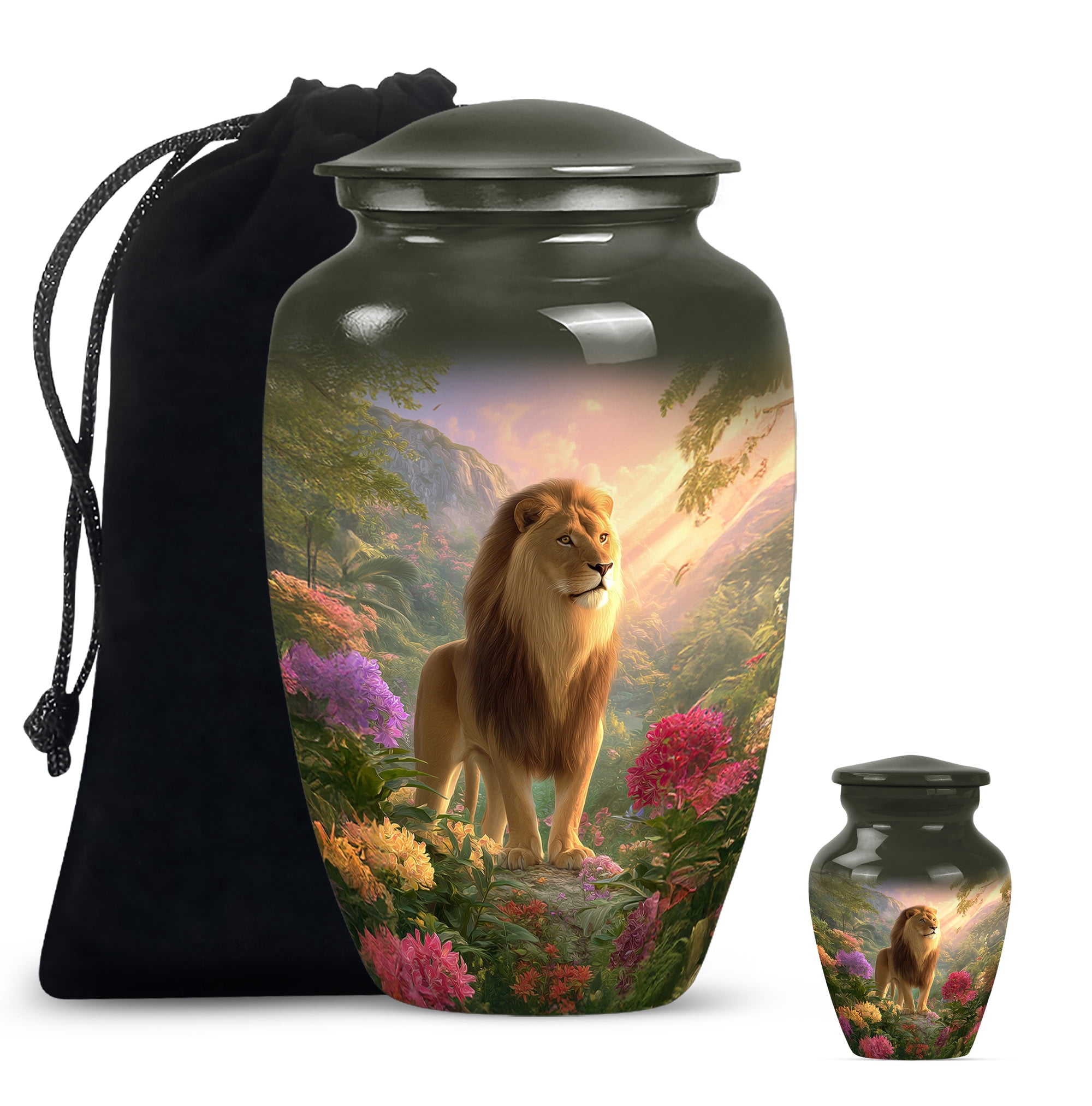 Lion Cremation Urns For Ashes Women, Keepsake Urns For Human Ashes Baby ...