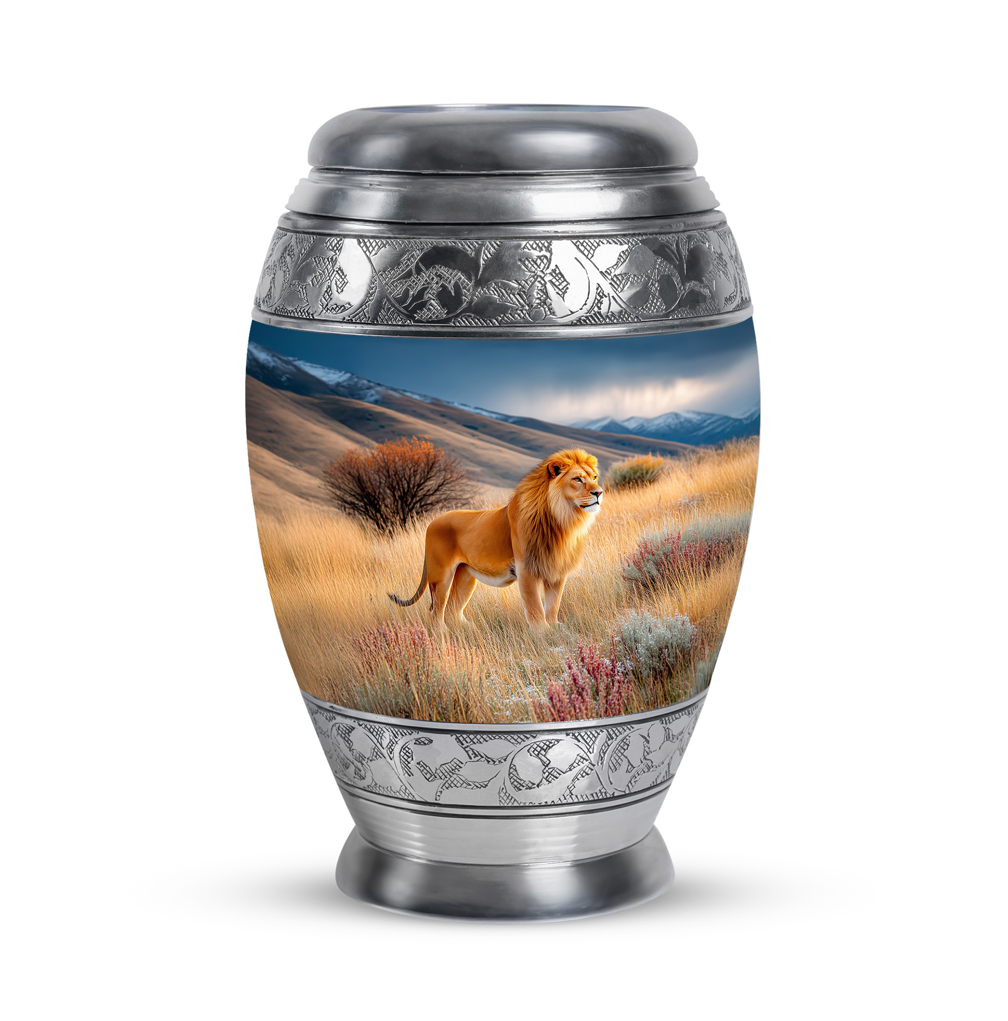 Lion Cremation Urns for Human Ashes Adult Male Female, Jungle Lion ...
