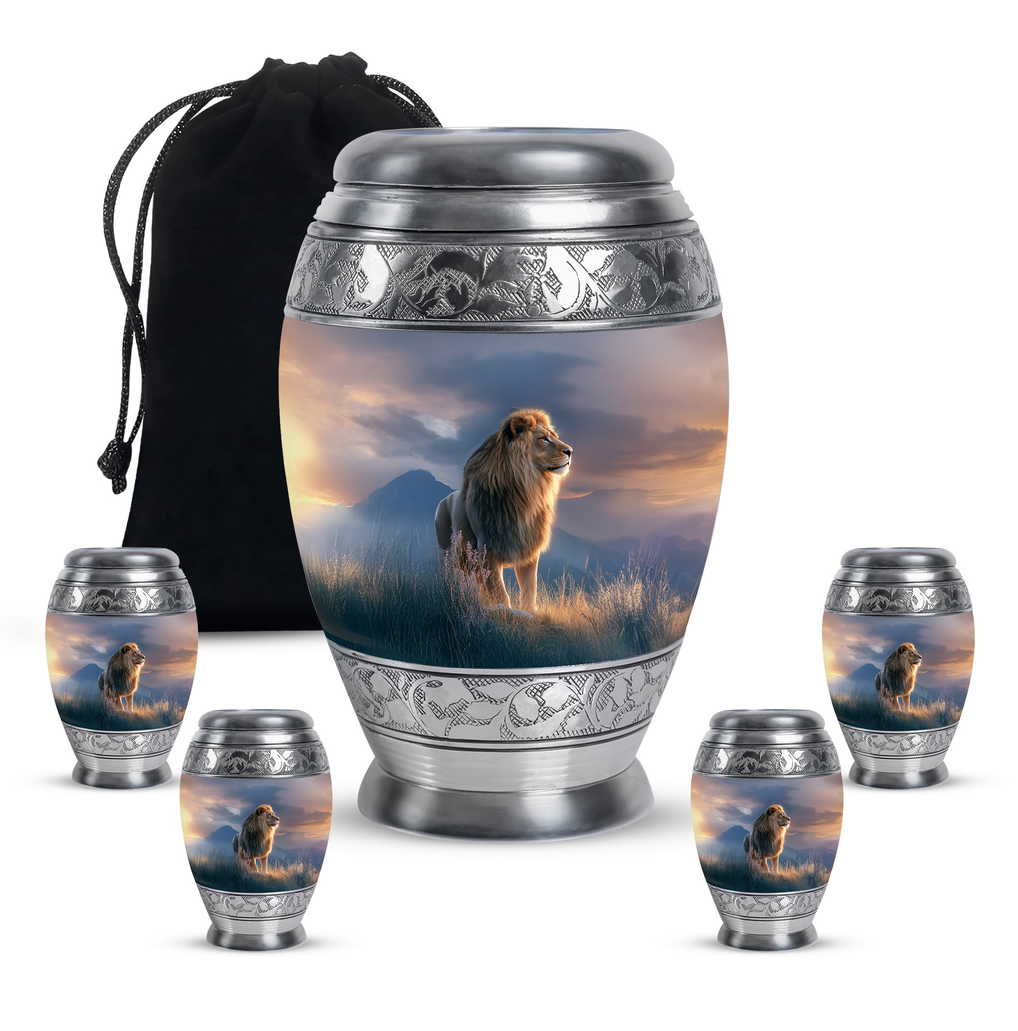 Lion Cremation Urns for Human Ashes, Mountain Lion Urn for Ashes Adult ...
