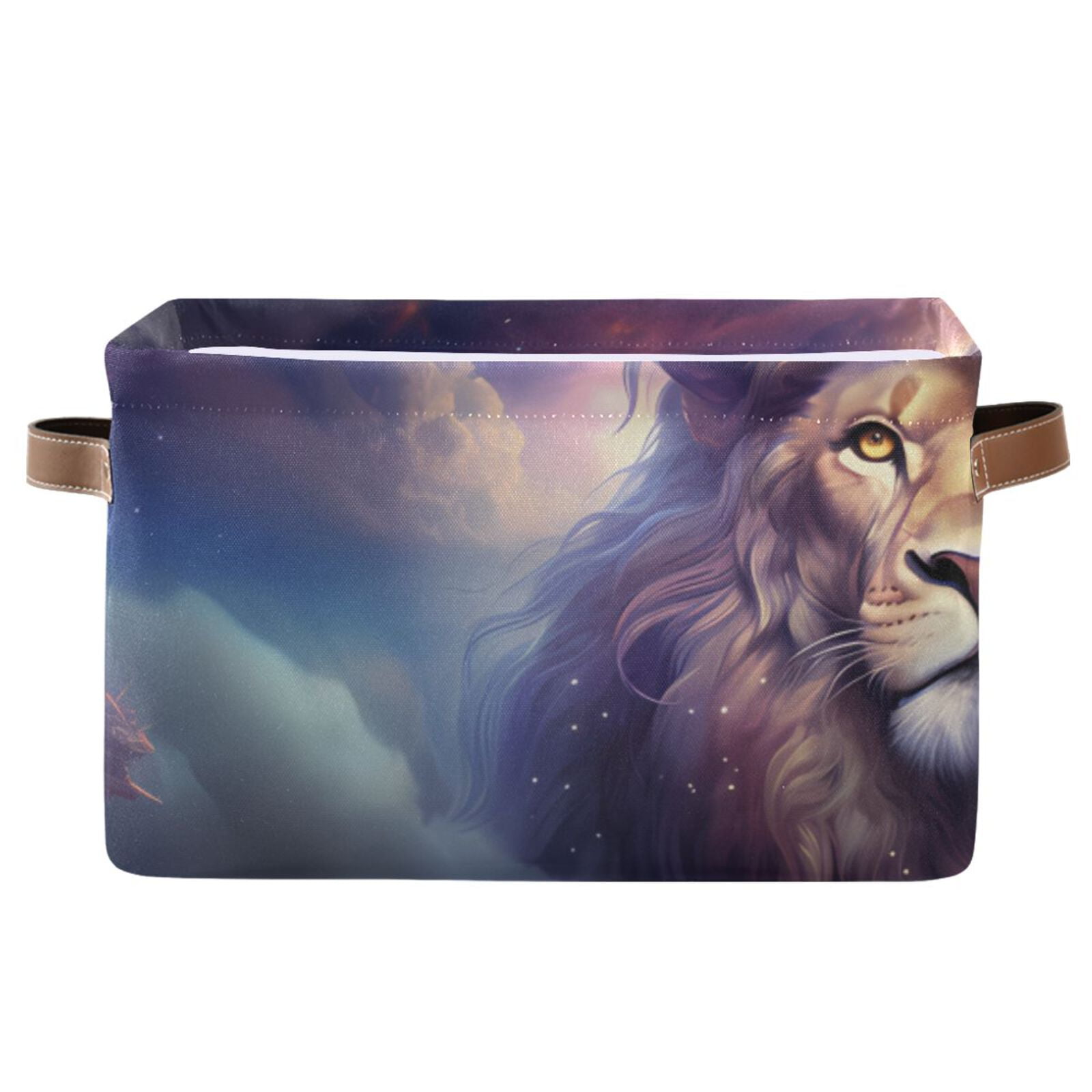 Lion Crown Clouds Storage Bins Baskets With Handles Storage Box Clothes ...