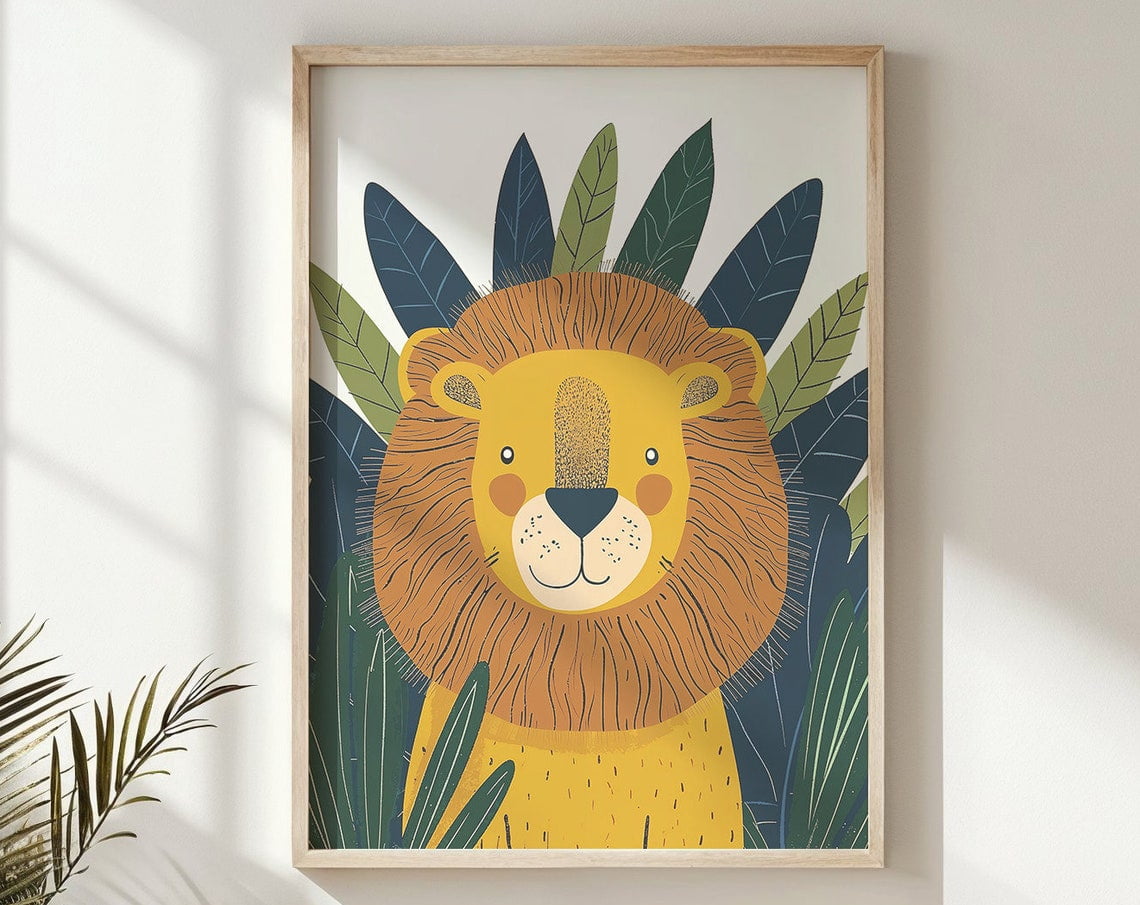 Lion Cub Print ~ Nursery Wall Art ~ Kids Safari Animal Poster ...