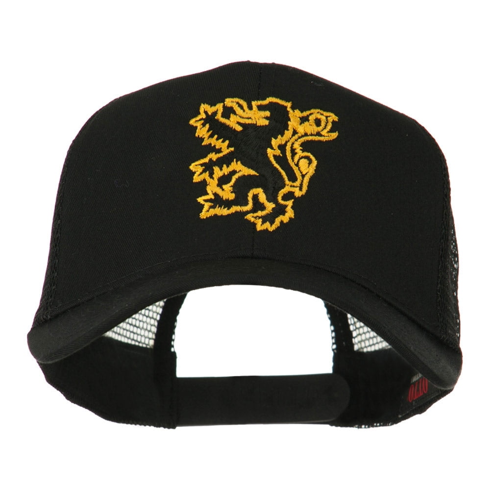 Lion Emblem Embroidered Cap - Black OSFM - Walmart.com