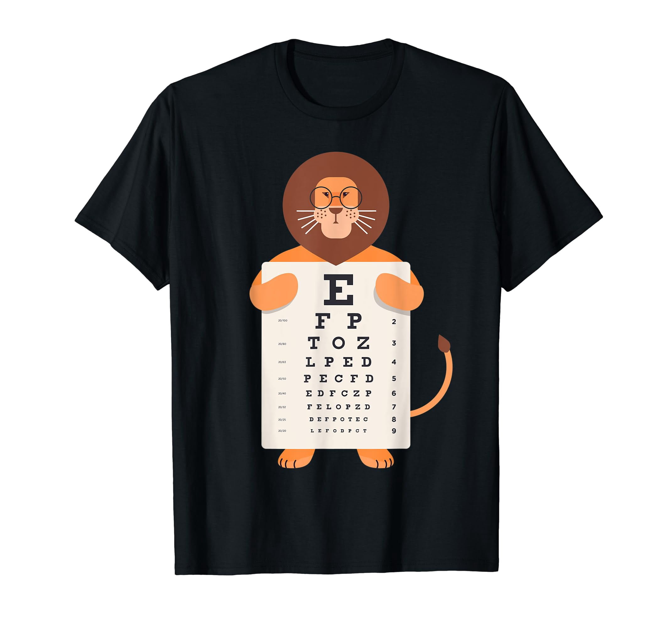 Lion Eye Chart Optometrist T-Shirt - Walmart.com