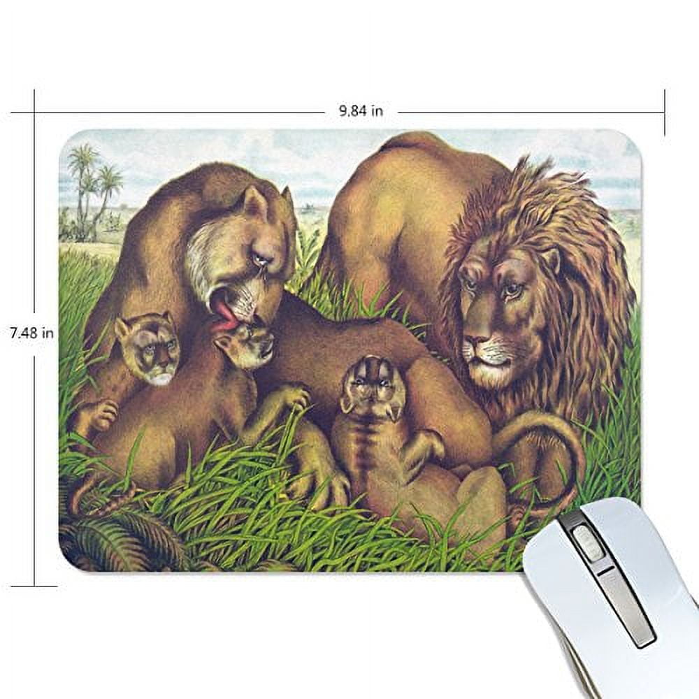 Lion Family Mouse pads Gaming Mouse Pad 9.84x7.87 inches - Walmart.com