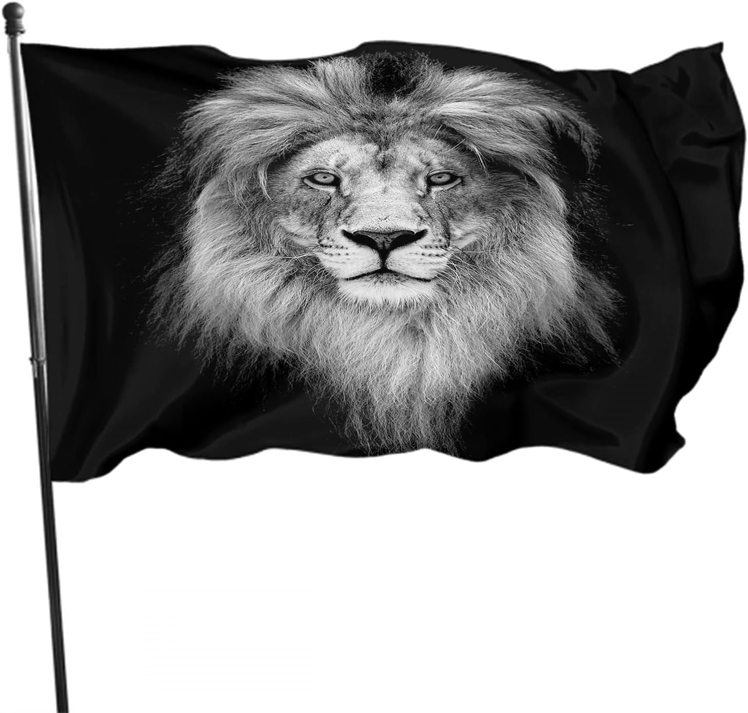 Lion Flag Double Sided Beautiful Lion Head in Dark Art Design Outdoor ...