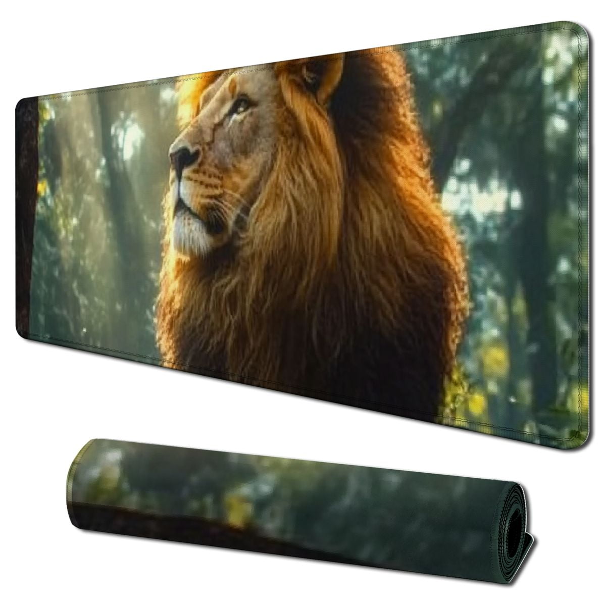 Lion Forest Sunshine Nature Large Mouse Pad Gaming Mousepad Desk Pad ...