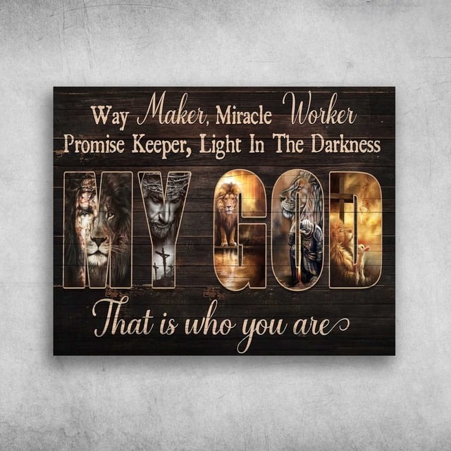 Lion God, Jesus Poster, May Maker, Miracle Worker, Promise Keeper ...