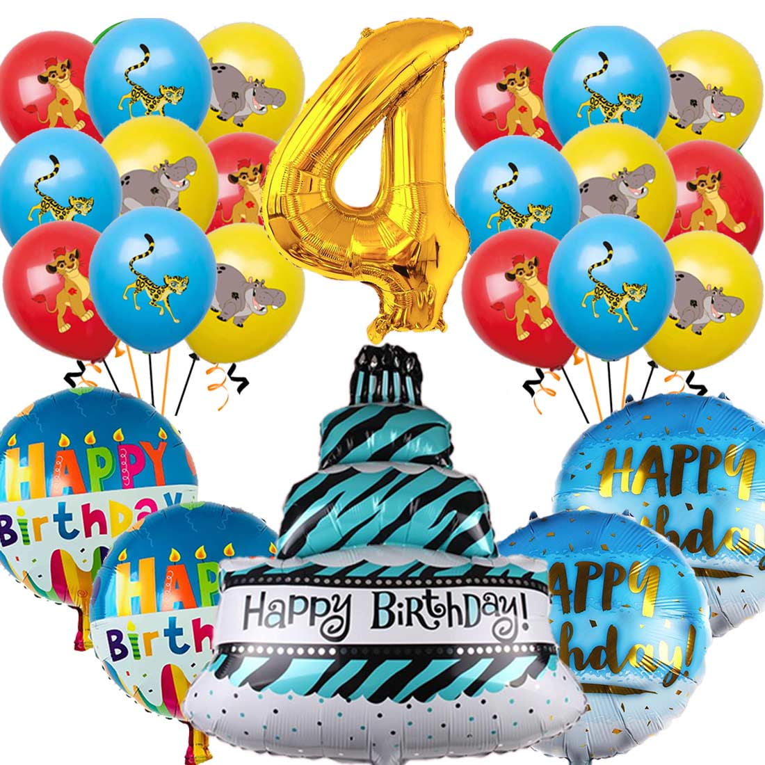 Lion Guard Balloons Party Supplies 4th Big Number Decorations Decor Kit ...