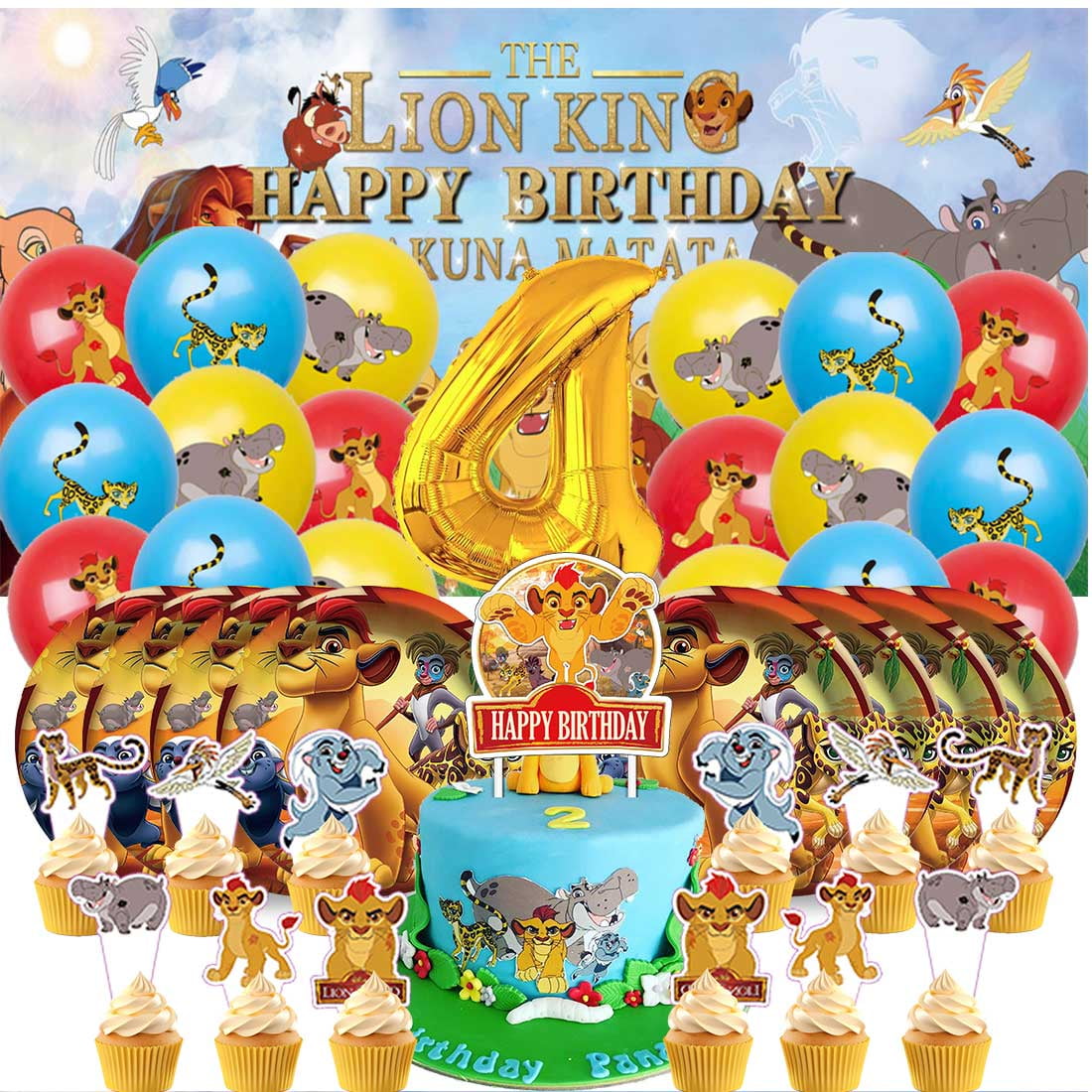 Lion Guard Balloons Party Supplies 4th Decor Tableware Birthday Cake ...