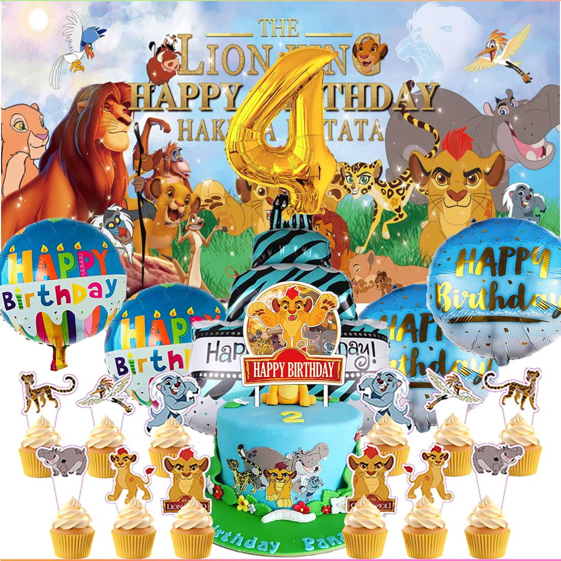 Lion Guard Party Supplies Decor 4th Kit Balloons Birthday Cake Topper ...