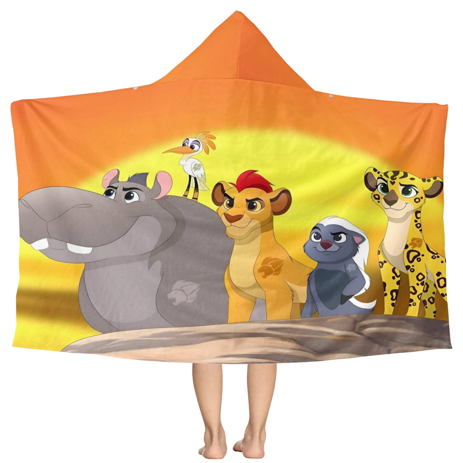 Lion Guard Pattern Beach Poncho - Microfiber - Towel - Kids Lightweight ...