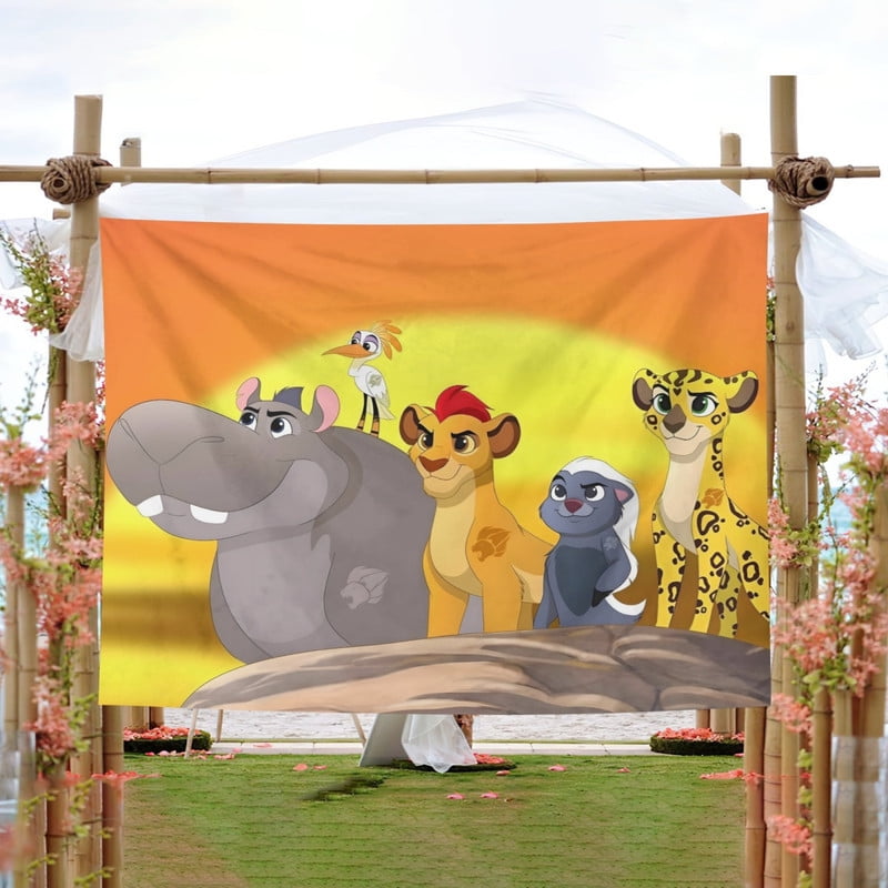 Lion Guard pattern wall hanging 50*60 inches high-quality peach skin ...