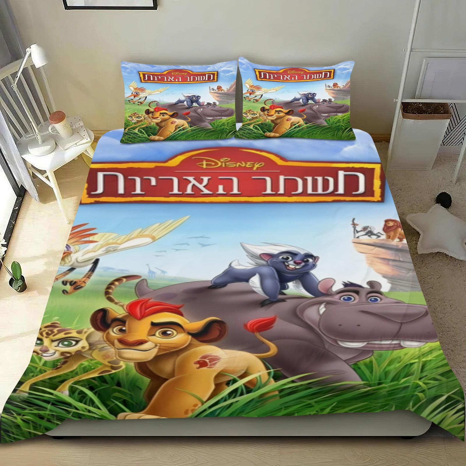 The Lion Guard thin bedding set has One duvet cover and two pillowcases, and is machine washable ...