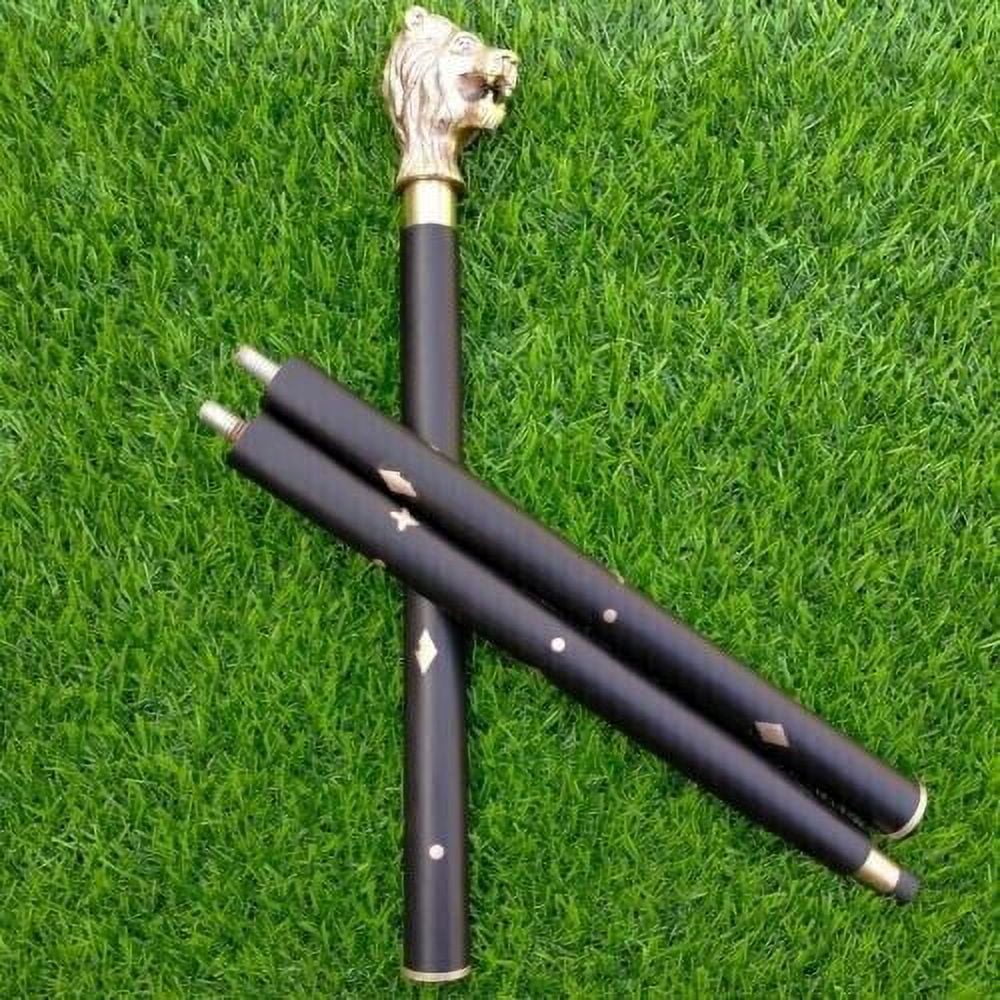 Lion Head Brass Handle Walking Stick Vintage Wooden Canes Antique Gift ...