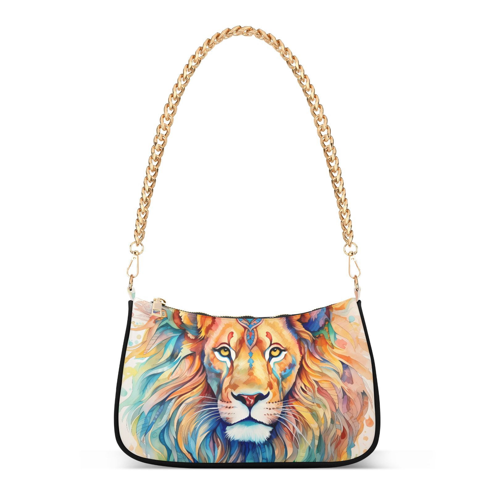 Lion Head ColorfulWomen Small Shoulder Bag Crossbody Tote Hobo Bags ...
