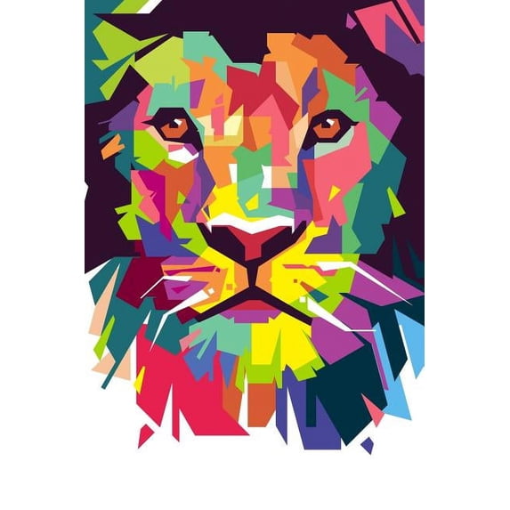 Lion Head: Graph Paper Notebook, 6x9 Inch, 120 pages (Paperback ...
