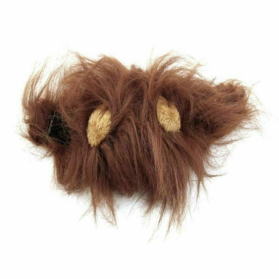 Lion Head Mane Wig Hair Fur Headgear Small Cat Dog Pet Costume Cosplay ...