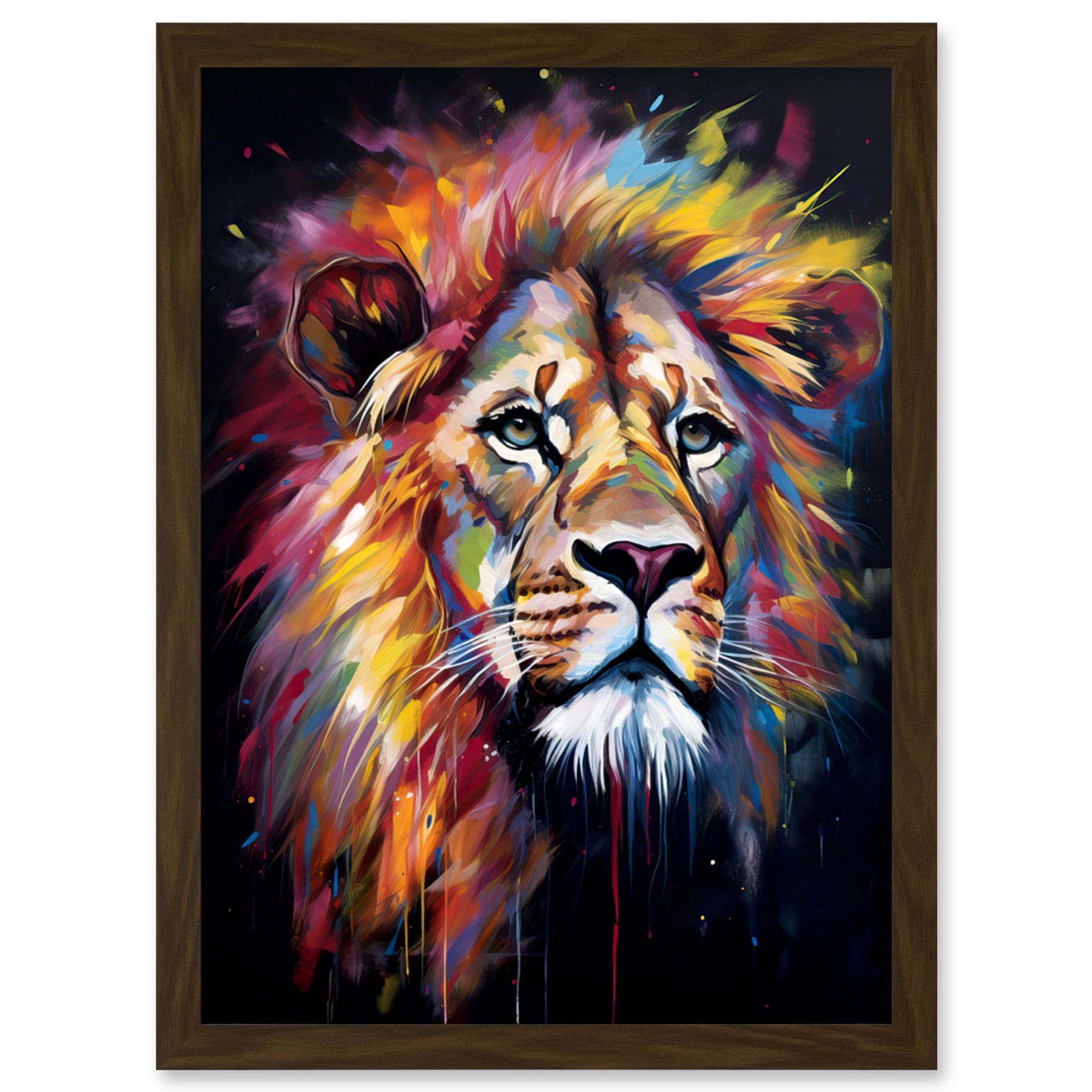 Lion Abstract Painting