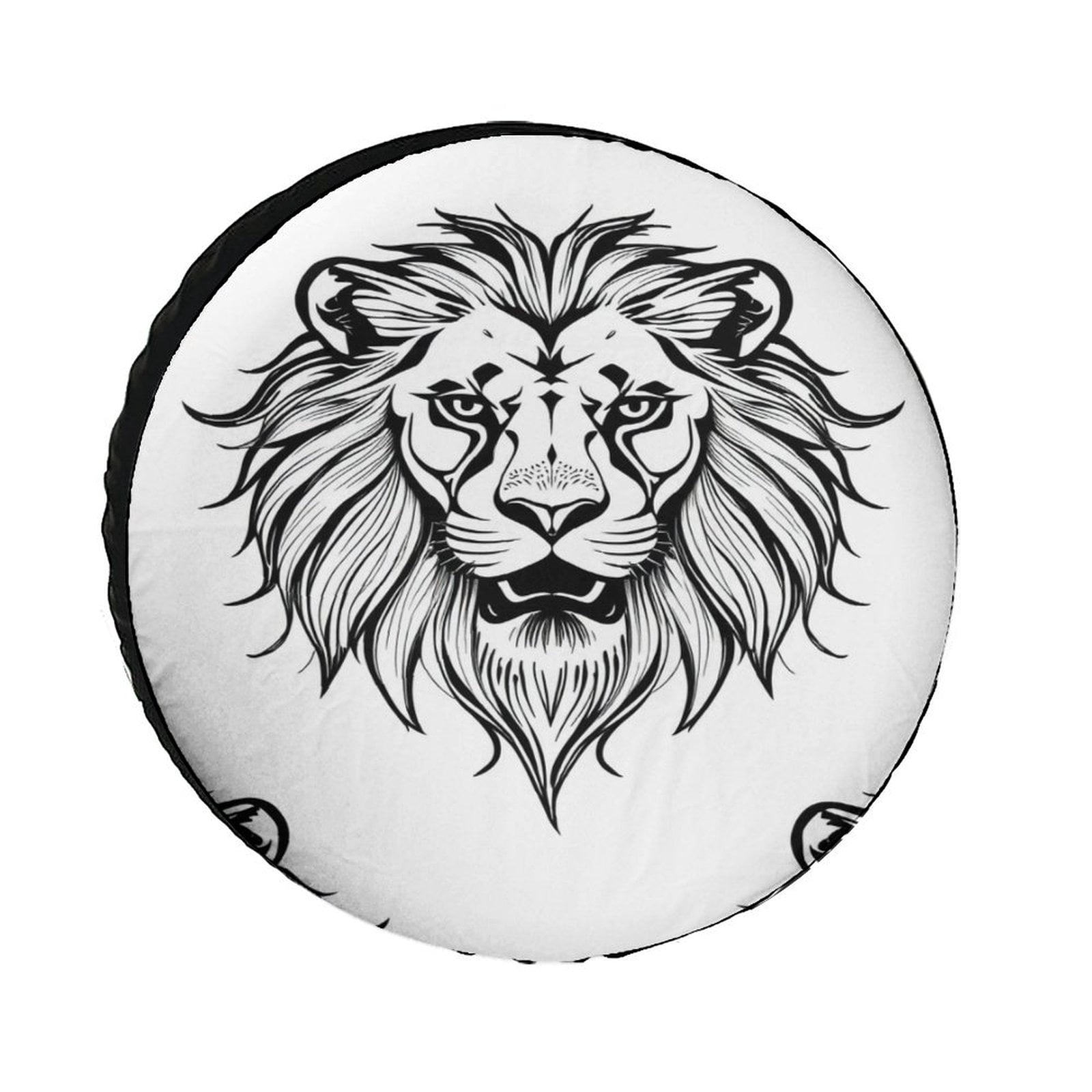 Lion Head Pattern Design Spare Tire Cover Universal Waterproof Dust ...