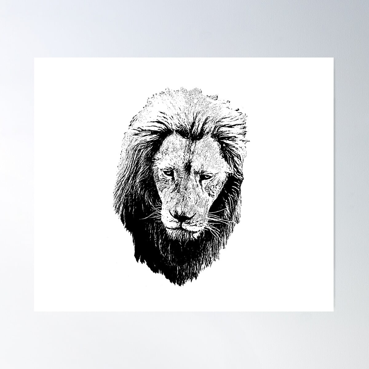 Lion Head Poster Wall Art, Modern Wall Decor For Living Room Bedroom ...