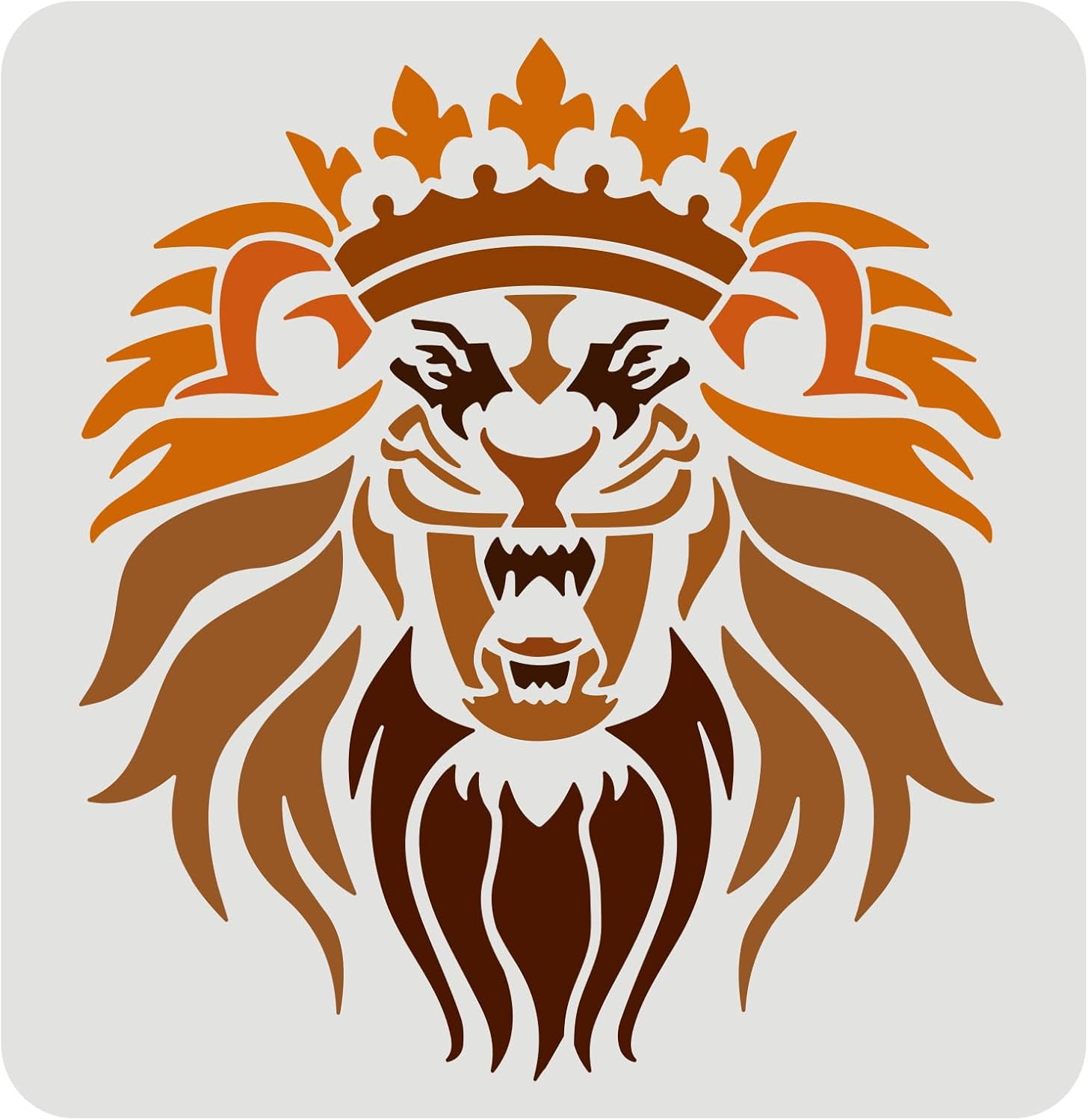 Lion Head Stencil Template 11.8x11.8inch Reusable Lion King Stencil DIY ...