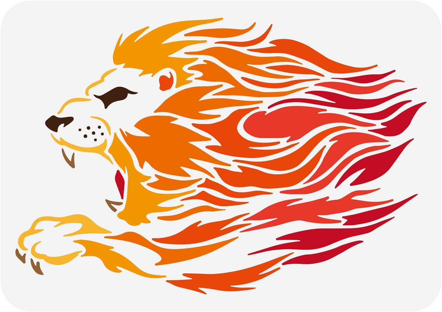 Lion Head Stencil Template 8.3x11.7 inch DIY Lion Stencil Template ...