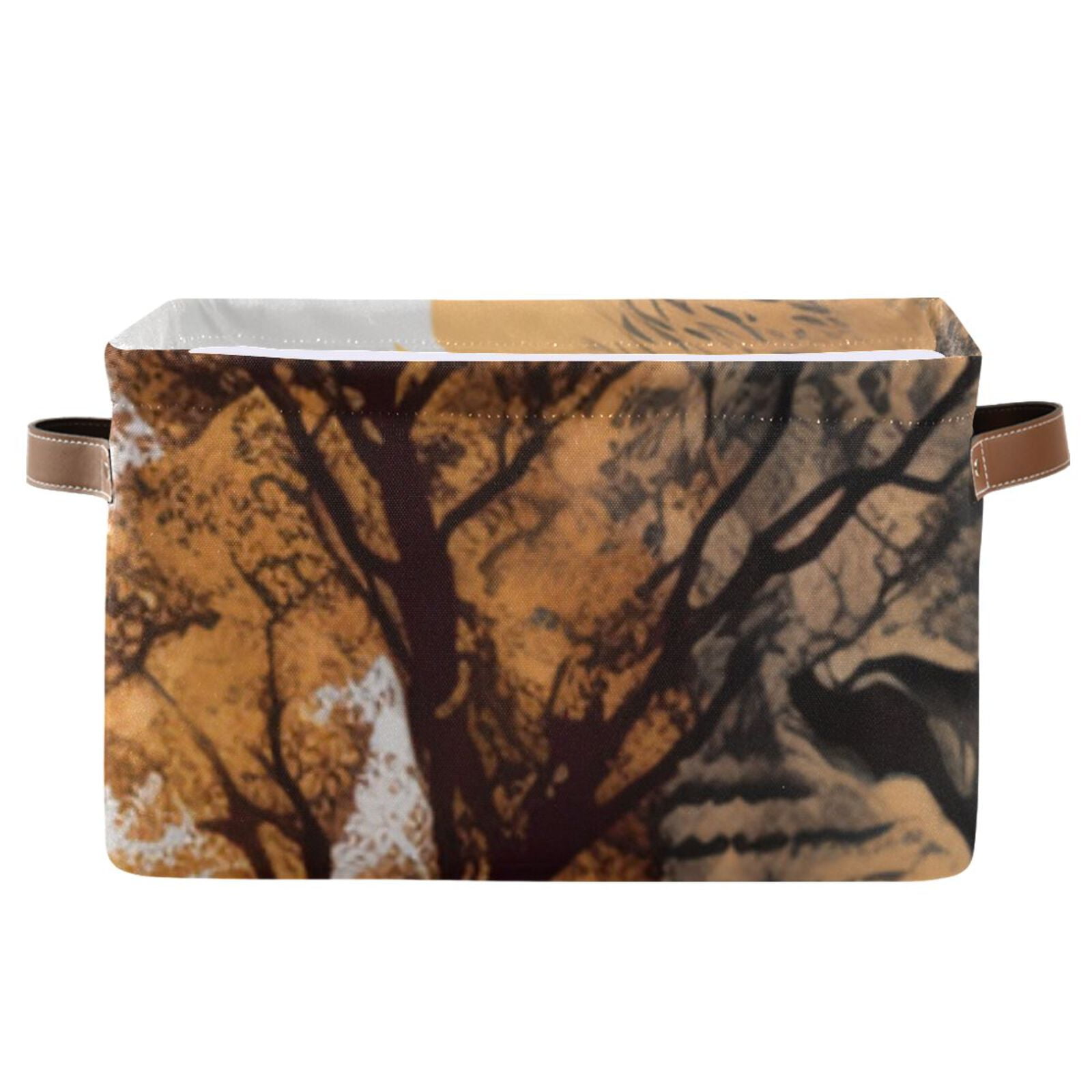 Lion Head Trees Storage Bins Baskets With Handles Storage Box Clothes ...